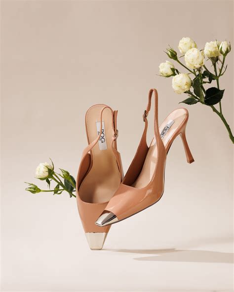 Pog 2328 2 Nude X Metal Wallstreet Slingback Shoes Debrasgrace