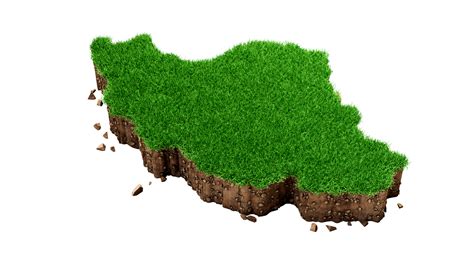 Iran Map Grass And Ground Texture 3d Illustration 22999079 Png