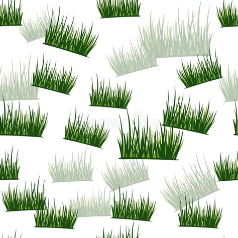 Grass Seamless Pattern Background Of Lawn Stock Vector Illustration