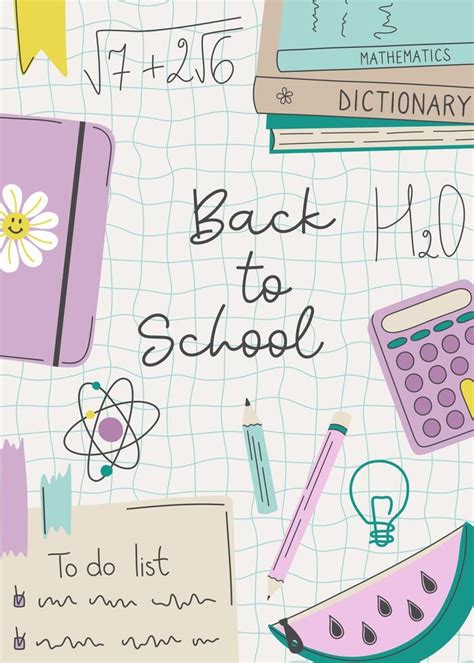 Back To School Vertical Background With School Supplies Education