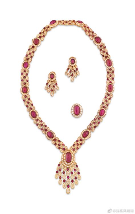 第八代斯宾塞伯爵夫人蕾妮的黄金红宝项链套 高清图片，堆糖，美图壁纸兴趣社区