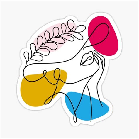 Classy Line Art Sticker For Sale By Pixel Bytes Redbubble