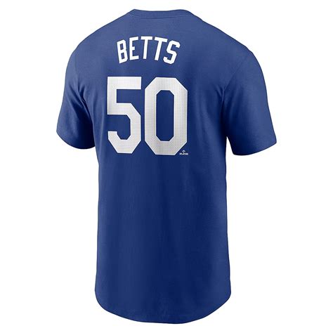 Nike Mookie Betts Los Angeles Dodgers Fuse Name Number T Shirt Academy