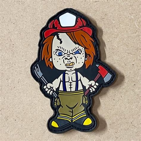 Firefighter Chucky Patch Etsy