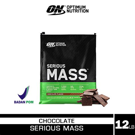 Jual Optimum Nutrition Serious Mass 12lb On High Protein Muscle