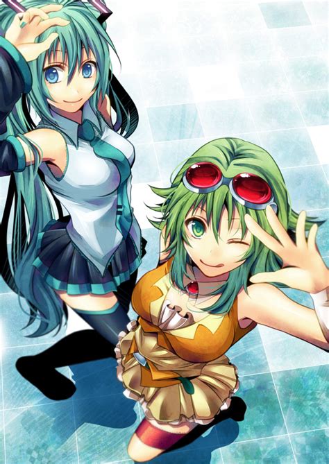 Hatsune Miku And Gumi Vocaloid Drawn By Shiomizu Swat Danbooru