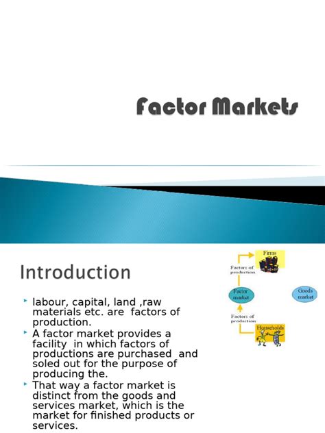 Factor Market Pdf Market Economics Labour Economics