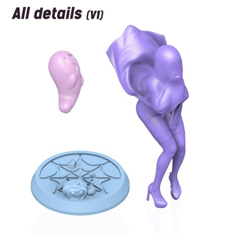 3d Printable Figurine Collection Sexy Ghosts 3 Pieces By Chagarin