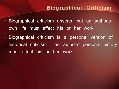 Biographical Criticism Ppt