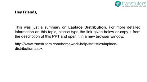 laplace distribution statistics pptx physics science
