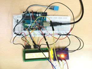 Temp Humidity Sensor With LCD Disp LED Indicator Duino