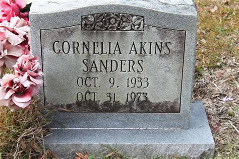 Cornelia “connie” Akins Sanders 1933 1973 Find A Grave Gedenkplek