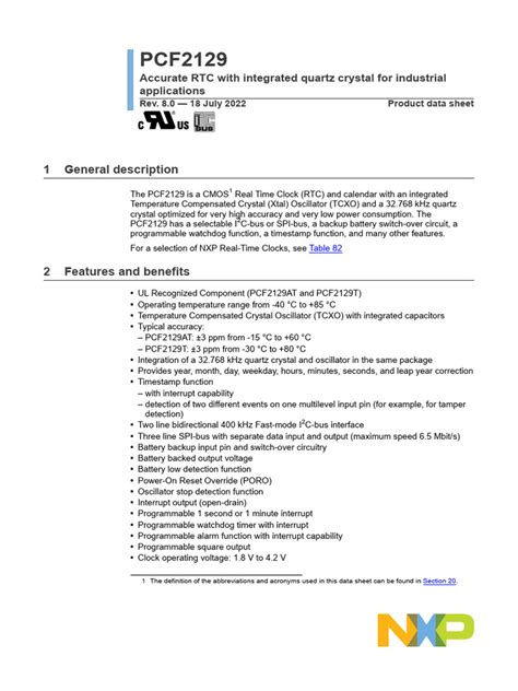 Pcf2129 Pdf Computer Architecture Electronic Circuits