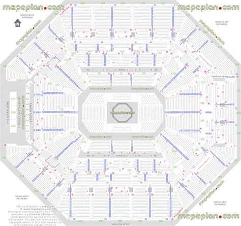 Frost Bank Center Seat And Row Numbers Detailed Seating Chart San