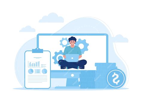 Premium Vector Improve Data Analyst For Business Trending Concept Flat Illustration