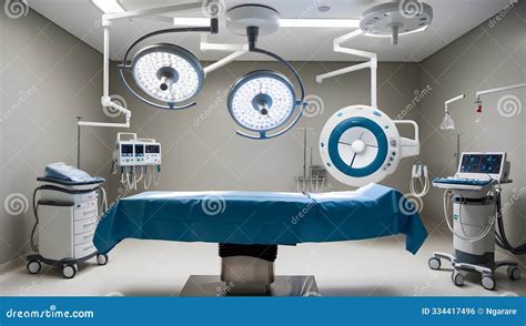 Modern Surgical Suite Features Advanced Technology Including Surgical