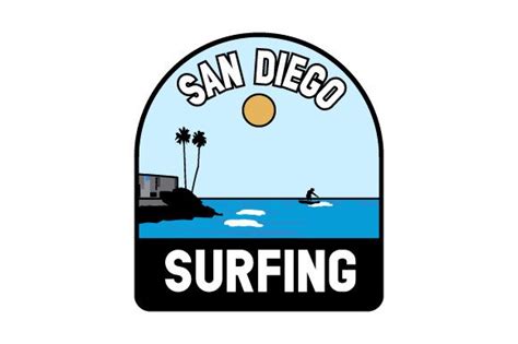 San Diego Surfing Logo Svg Cut File By Creative Fabrica Crafts · Creative Fabrica