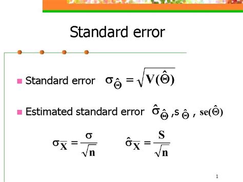 Standard Error N Estimated Standard Error S