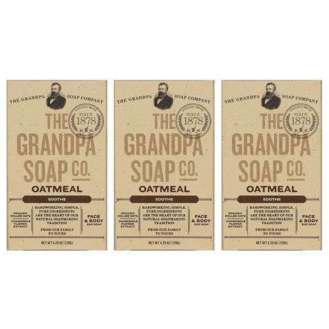 The Grandpa Soap Company Oatmeal 4 25oz 3 Pack
