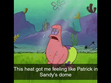 This Heat Got Me Feeling Like Patrick In Sandys Dome Rspongebobmemes