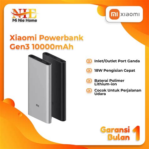 Jual Mi Powerbank Mah Mi W Fast Charge Power Bank Black Shopee Indonesia