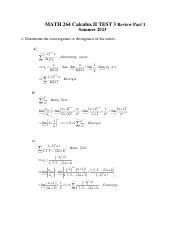 Calculus Ii Series Convergence And Power Series Analysis Course Hero