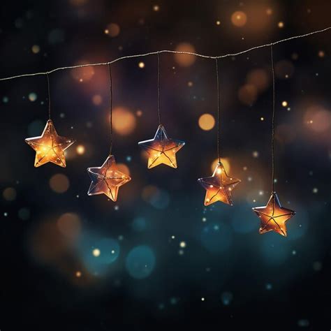 Premium Ai Image A String Of Five Stars Twinkling With Mysterious Light