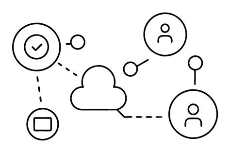 Premium Vector Network Connection Cloud Computing Illustrative Diagram