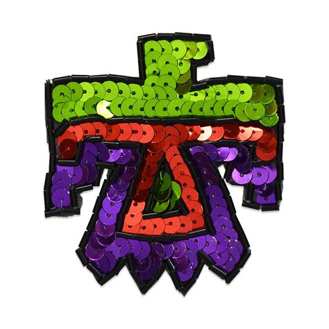 2 3 4 X 2 1 2 Chinook Thunderbird Sequin Applique Patch Multi Colo