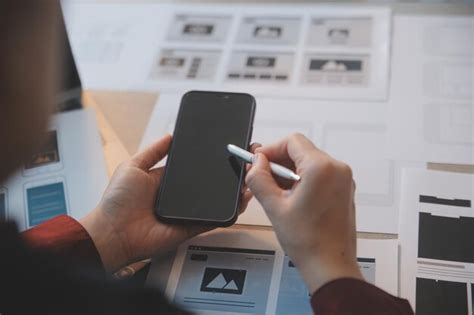 Premium Photo UX UI Design Process For Modish Mobile Application And Website Creative