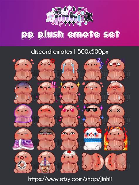 Pp Plush Emote Set Etsy