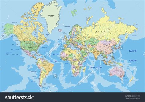 Detailed World Map Vector At Collection Of Detailed