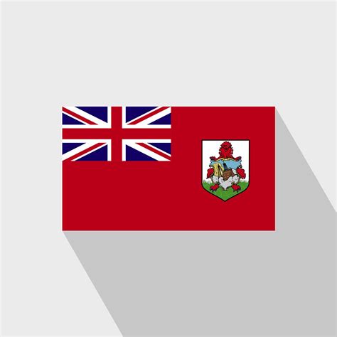 Bermuda Flag Long Shadow Design Vector 14248247 Vector Art At Vecteezy