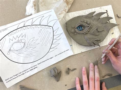 Dragon Eye Clay Sculptures Middle School Clay Sculptures 6th Grade