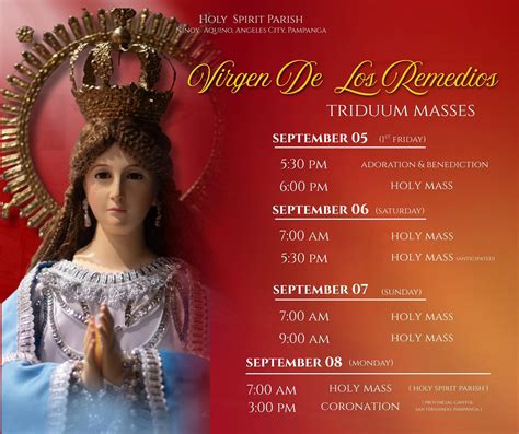 Holy Triduum Masses In Honor Of The The Nativity Of The Blessed