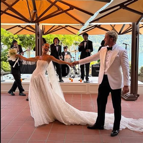 At Her Wedding Nina Agdal Freshens Up Something Borrowed Something Blue