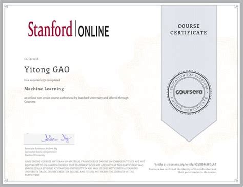 Machine Learning Certificate Pdf