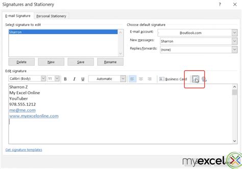 How to Setup A Signature in Outlook | MyExcelOnline