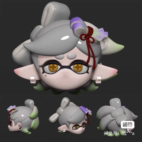 Splatoon Custom Marie Doll Head Splatoon Art Reference Cartoon Art