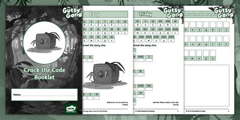 The Gutsy Gang Book 1 Crack The Code Booklet Twinkl