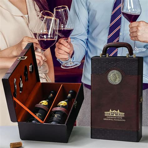 Uzelia Caja De Regalo De Vino Con 4 Accesorios Portátil Para