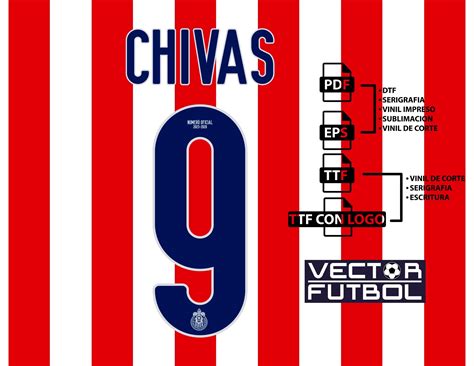 Font Tipografía Vector Chivas Guadalajara México Temporada 2025 2026 4