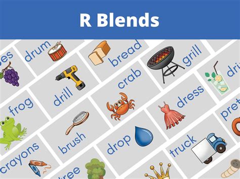 R Blend Words Word Lists And Worksheets 10 Free Printables Charge