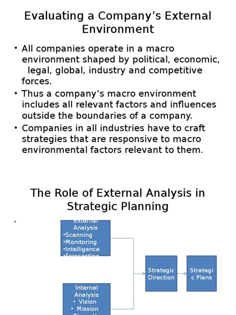 Analyzing A Companys External Environment Pdf Supply Chain