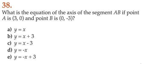 the equation for an axis of a segment ab r askmath