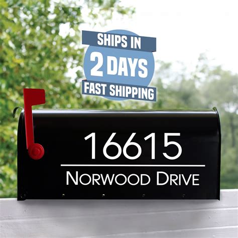 Personalized Mailbox Numbers Street Address Vinyl Decal Custom