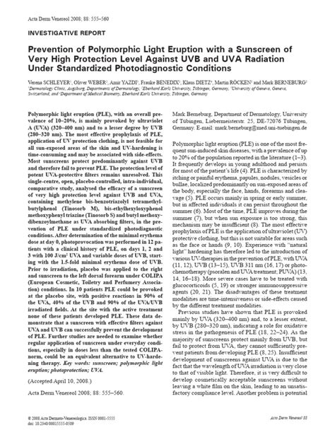 Tinosorb S And Tinosorb M Broad Spectrum Power Pdf Ultraviolet