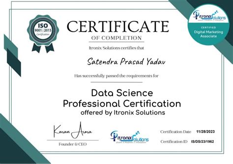 Datascience Skills Satendra Prasad Y
