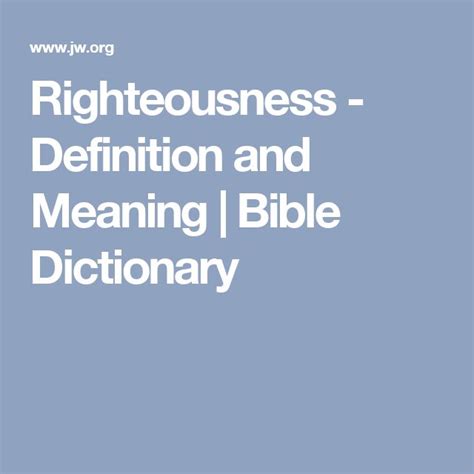 Righteousness Definition And Meaning Bible Dictionary Bible