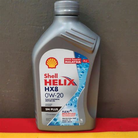 Shell Lubricant Oil Helix Hx8 0w 20 1l Minyak Hitam Kereta Shopee